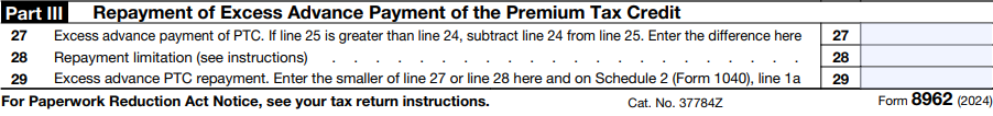 IRS Form 8962 - Calculate Your Premium Tax Credit (PTC)